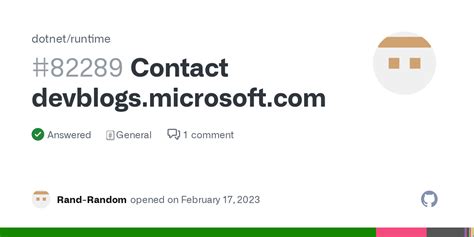 · Dotnet Runtime · Discussion 82289 · Github