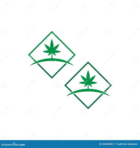 Cannabis Leaf Logo Design Vector Template Stock Vector Illustration