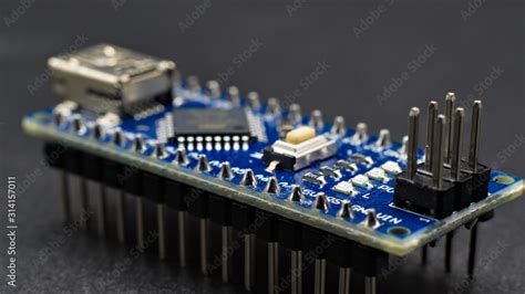 Arduino Nano Board Close Up The Components Are All SMD Stock Photo Adobe Stock
