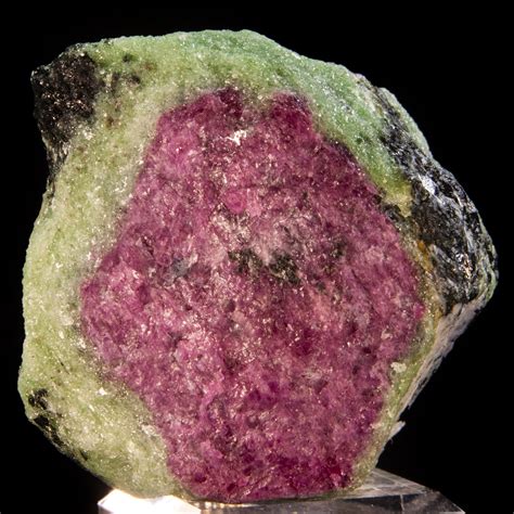 Corundum Var Ruby Fluorescent In Zoisite Fine Mineral Specimen For