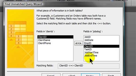 Create A Find Unmatched Query In Access Youtube
