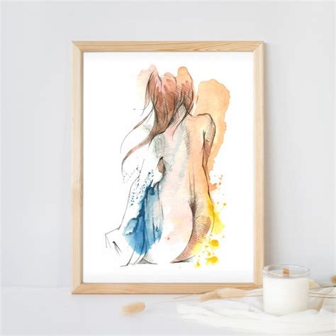 Female Nude Drawings Etsy