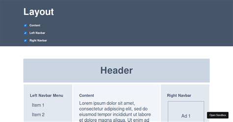 Layouts Reactjs Codesandbox