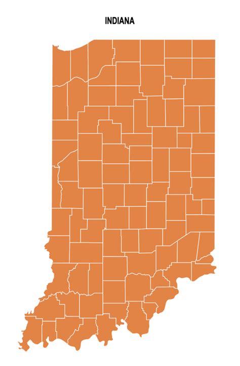 Indiana County Map Editable And Printable State County Maps