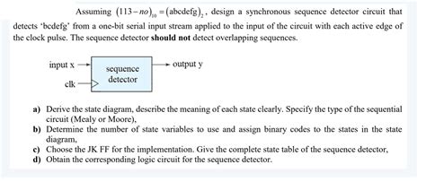Solved Assuming 113−no 10 Abcdefg 2 Design A Synchronous