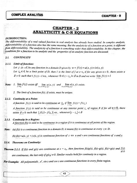 Analytic Function Entrance Pdf
