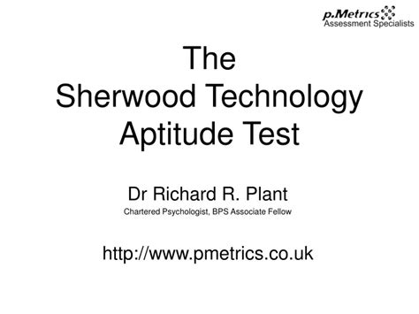 Ppt Sherwood Technology Aptitude Test Assessing Ict Skills