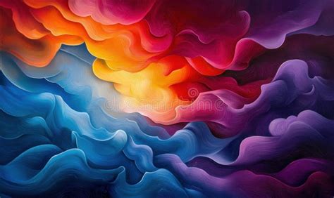 Colorful Abstract Swirls Create A Vibrant And Dynamic Background With Fluid Curved Forms Stock