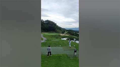 최경주직계선배프로님 골프존무주cc 파3 125미터 피칭웨지 하이드로우샷 30초루틴프로님은 티높이로 거리와탄도 컨트롤하시네요필드골프필드레슨최경주피칭웨지필드웨지
