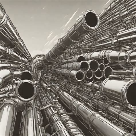large pipelines ai generatet stock illustration illustration of