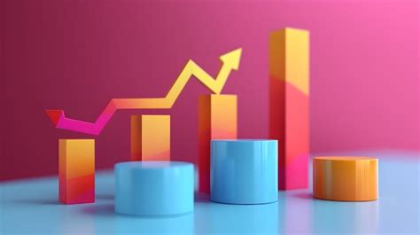 Premium Photo Upward Trending 3d Business Charts And Graphs