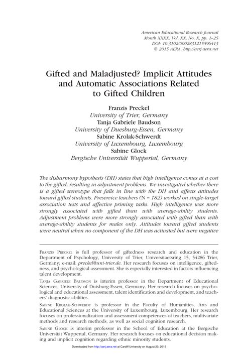 pdf ted and maladjusted implicit attitudes and automatic