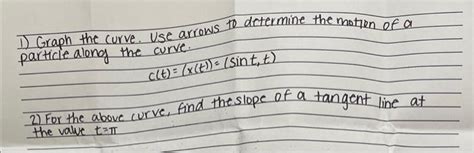 solved 1 graph the curve use arrows to determine the