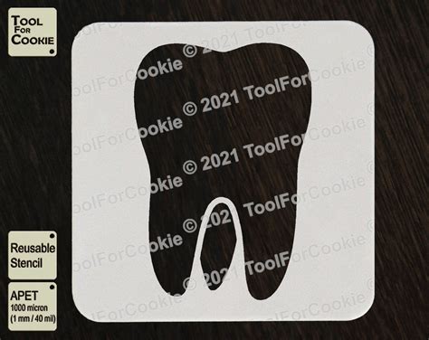 Tooth Shaped Stencil Dentist Stencil Etsy