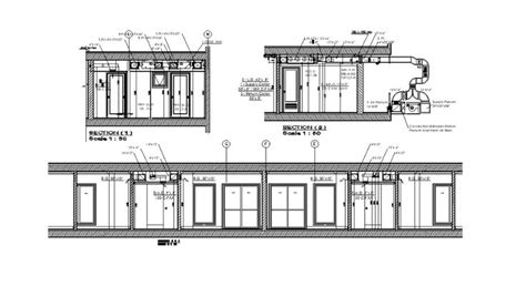 Factory Plant Building With Air Plenum System Drawing Autocad File