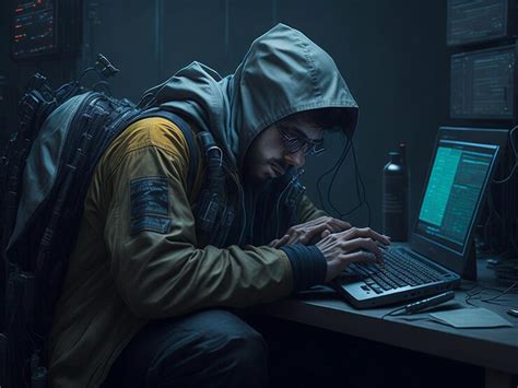 Premium Ai Image Smart Male It Programer Working On Desktop Computer In Data Center System