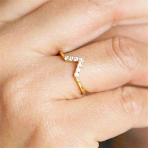 V Shape Ring Etsy