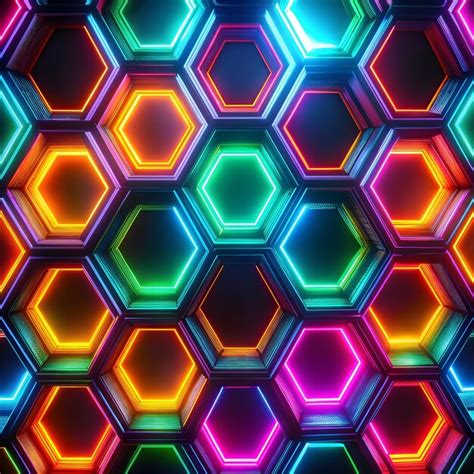 Close Up Shot Of A Repeating Hexagonal Pattern Premium Ai Generated Image