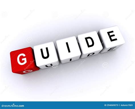 Guide Word Block On White Stock Illustration Illustration Of City 294069073