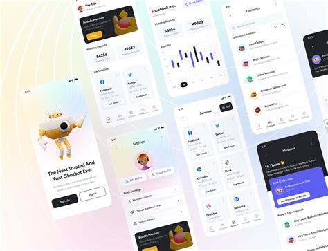 chat bot app ux ui behance
