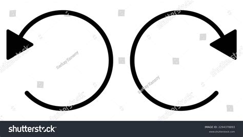 Undo Redo Icon Flat Style Black Stock Vector Royalty Free Shutterstock