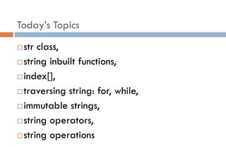 Python Programming Strings PPT