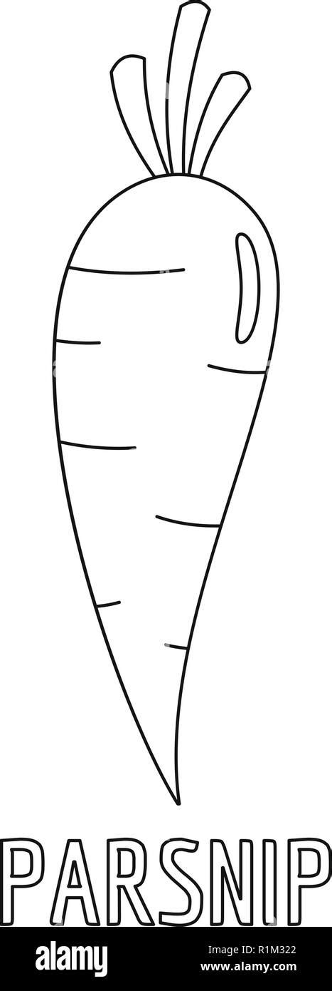 parsnip icon outline illustration of parsnip vector icon for web stock