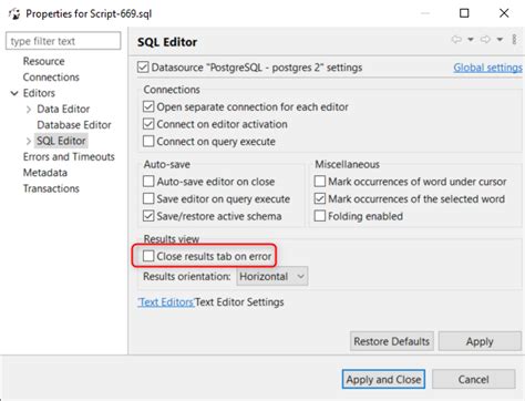 Execute Sql In A New Tab Did Not Show Error · Issue 5917 · Dbeaver