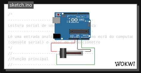 Leitura Serie Porta Analogica Wokwi Esp32 Stm32 Arduino Simulator