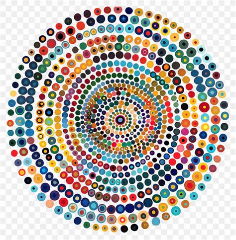 Dotted Circle Abstract Colorful Dotted Circle Design Png