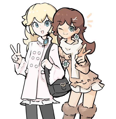 Princess Peach And Princess Daisy Mario Drawn By Kjk Danbooru