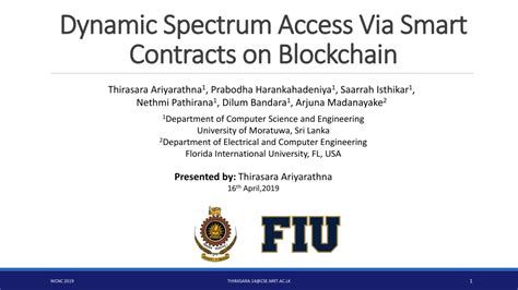 ppt dynamic spectrum access via smart contracts on blockchain