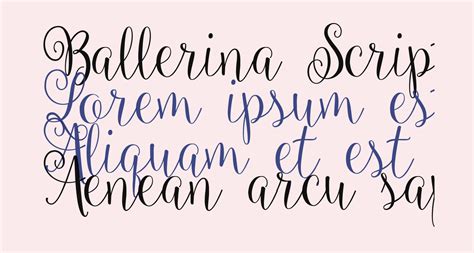 Ballerina Script Free Font What Font Is