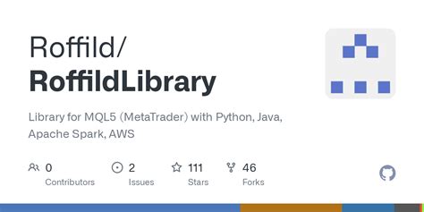 Github Roffildroffildlibrary Library For Mql5 Metatrader With Python Java Apache Spark Aws