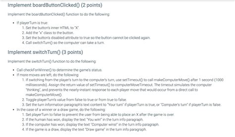 Solved 816 Lab Javascript Tic Tac Toe In This Lab You