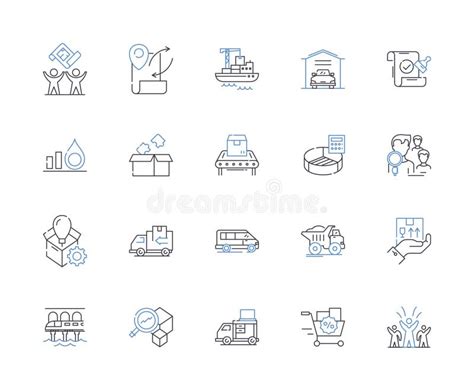 Product Marketing Line Icons Collection Promotion Advertising Branding Strategy Sales
