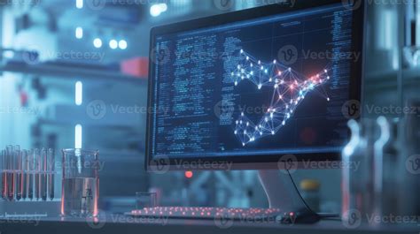 A Computer Screen Displays Complex Data Visualizations Related To