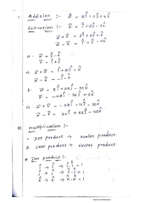 SOLUTION Physics Vector Operations Studypool