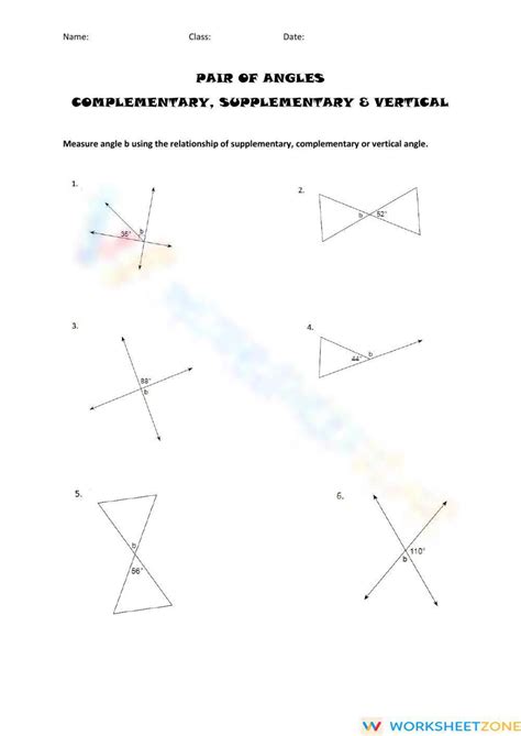 Angle Relationship Worksheet