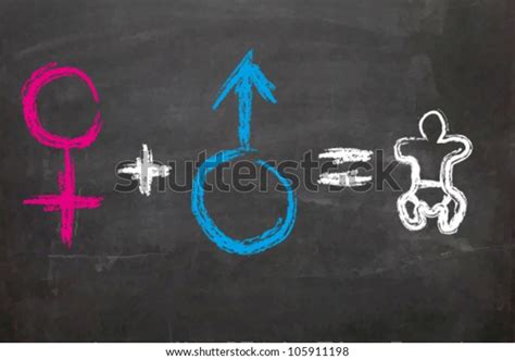 Hand Drawn Sex Symbols On Blackboard Stock Vector Royalty Free Shutterstock