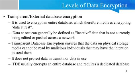 Data Encryption In Database Management System Pptx Databases Computer Software And