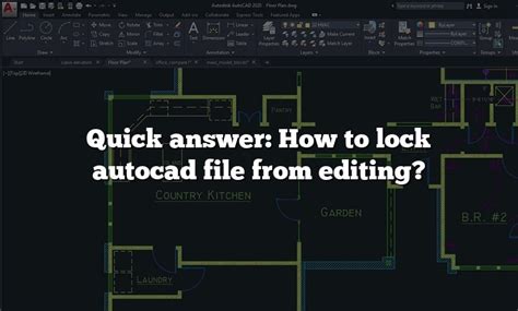 Quick Answer How To Lock Autocad File From Editing Caddikt