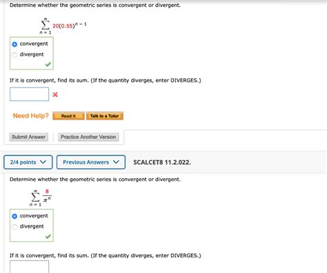 solved determine whether the geometric series is convergent