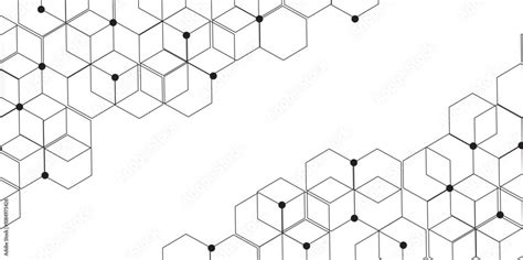 Molecular Structure Abstract Tech Background Geometric White Background Vector Banner Design