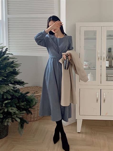 리리앤코 2천장 돌파 44 120 모티엔브 피치기모 스웨이드 랩스타일 꼬임 뒷리본 롱 원피스 겨울신상겨울데일리룩하객룩데이트룩빅사이즈120사이즈자체제작