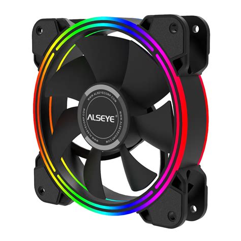 Alseye 레인보우 팬 Rgb 컴퓨터 헤일로 40 Pc 냉각 케이스 팬