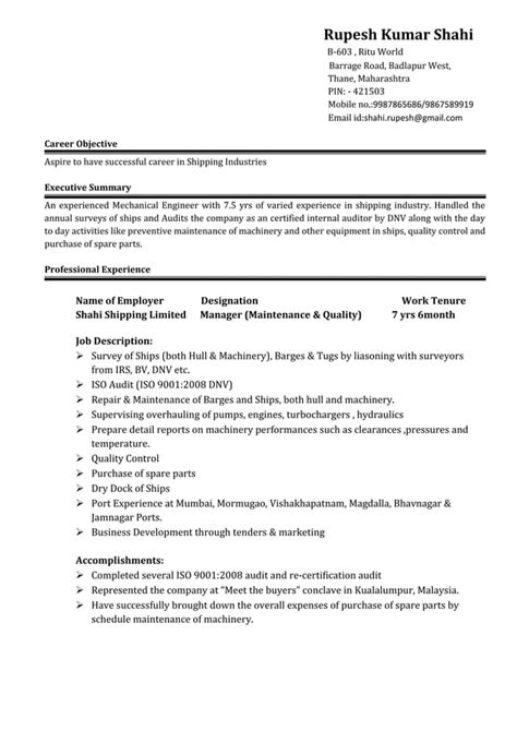 Rupesh Resume Doc Logistics Business
