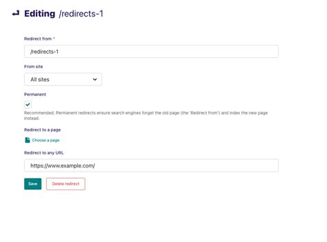 Managing Redirects — Wagtail Documentation 403 Documentation