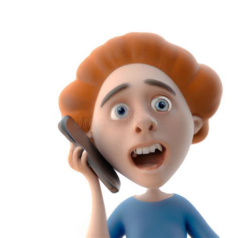 3d Character Woman On Phone Stock Illustration Illustration Of Character Face 259951759
