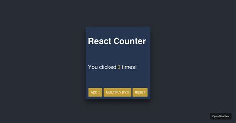 React Counter Base Codesandbox